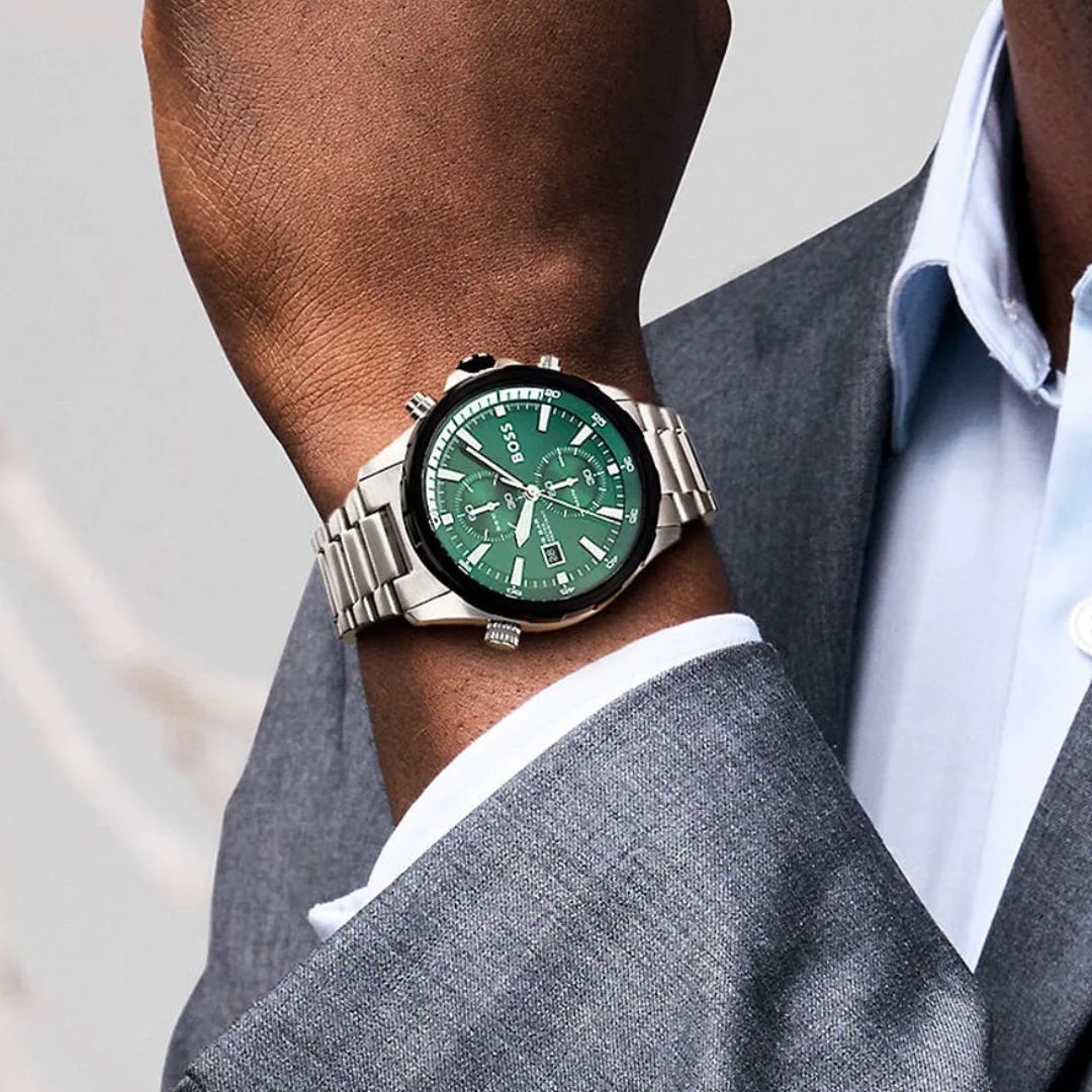 Boss BOSS MENS QUARTZ STAINLESS STEEL WATCH Authentic — Mr Lilac Leather