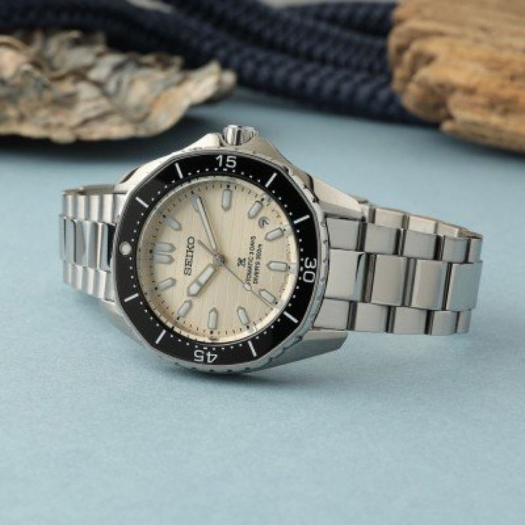 Seiko Prospex Diver's 300M Automatic Watch – Champagne Sand Dial SPB48 ...