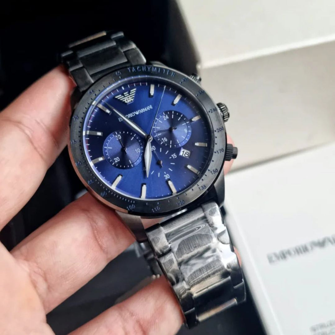 Emporio Armani Men's Analogue Quartz Stainless Steel 44mm Watch AR8004 ...