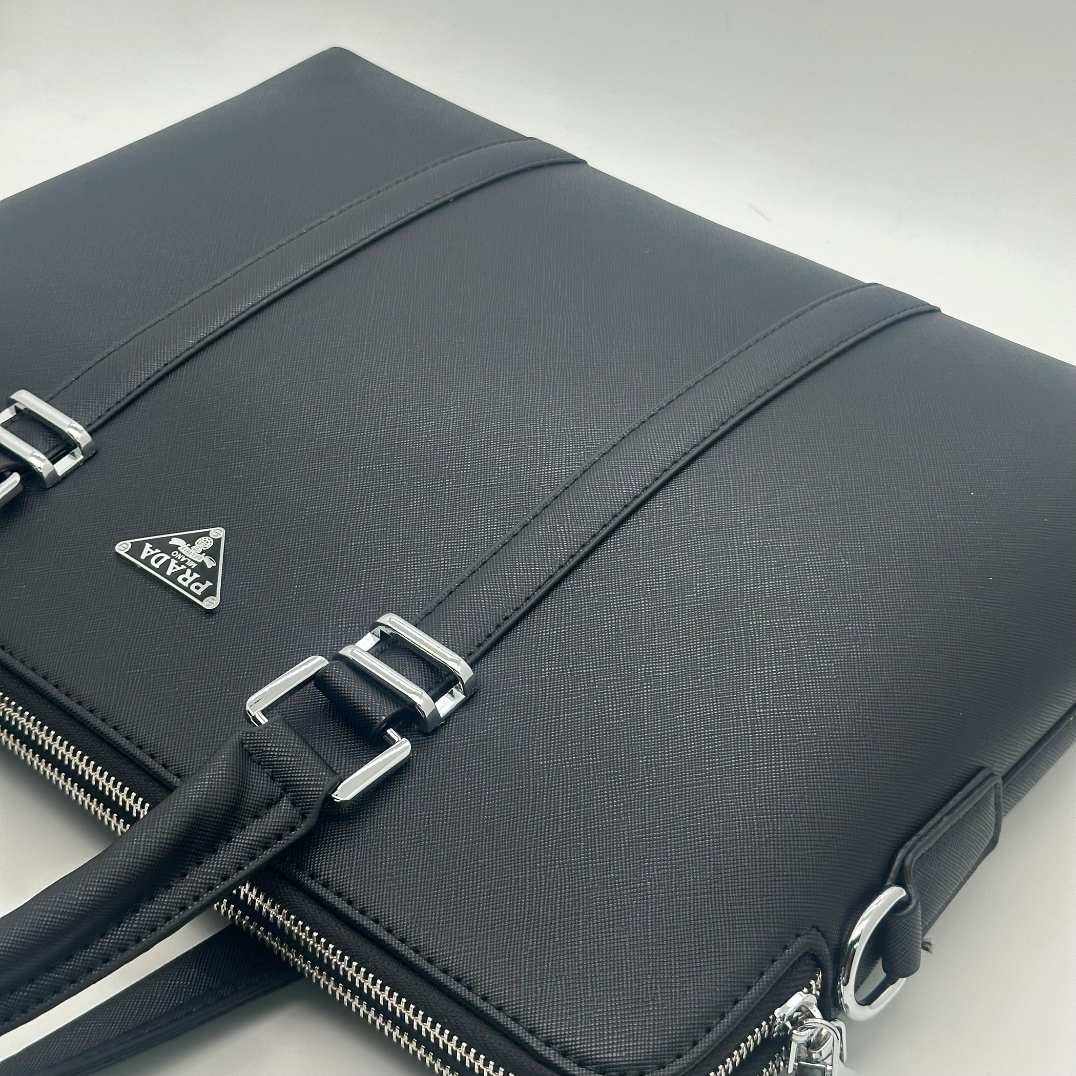 Prada Leather Laptop Bag — Mr Lilac Leather