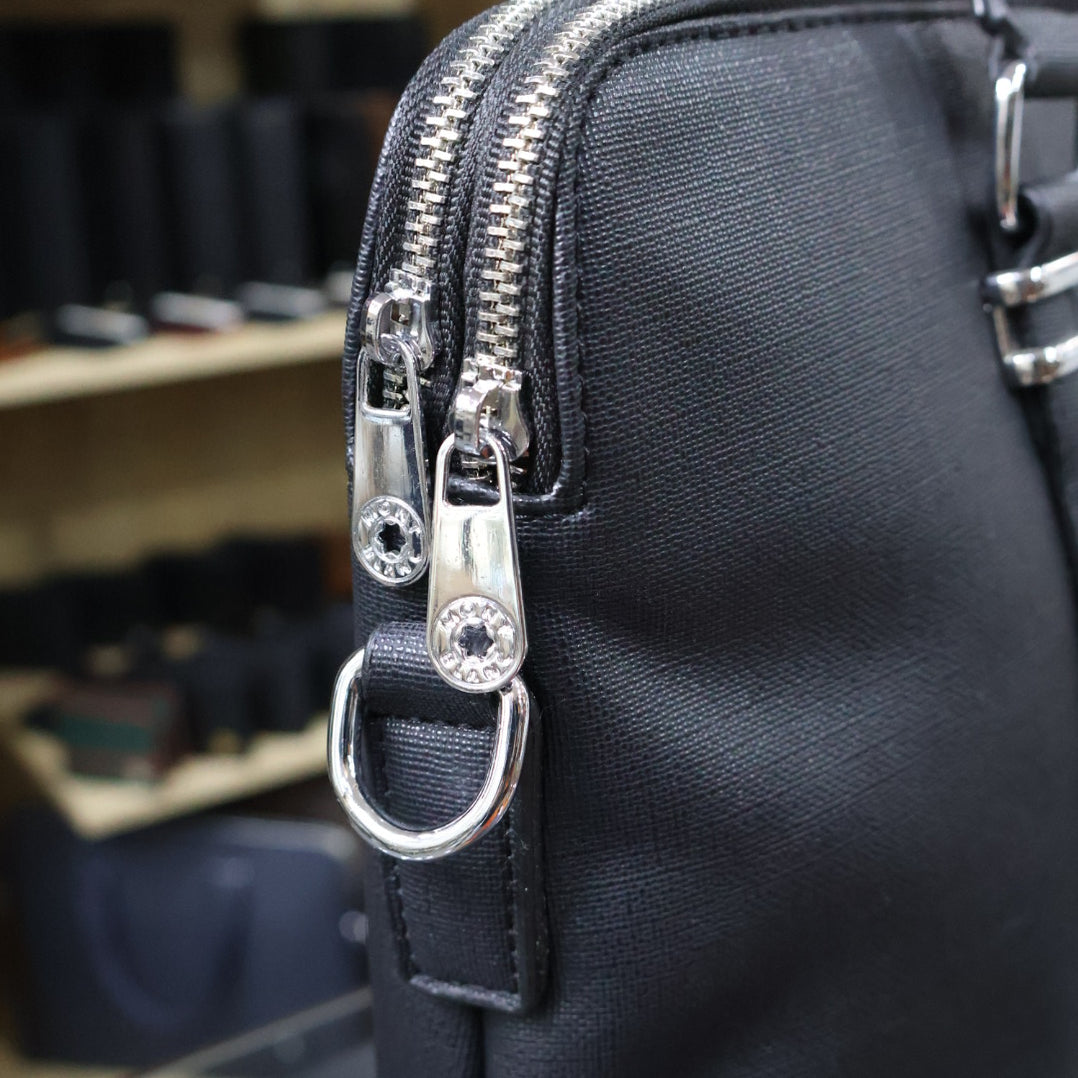 Montblanc PU Leather Laptop Bag — Mr Lilac Leather