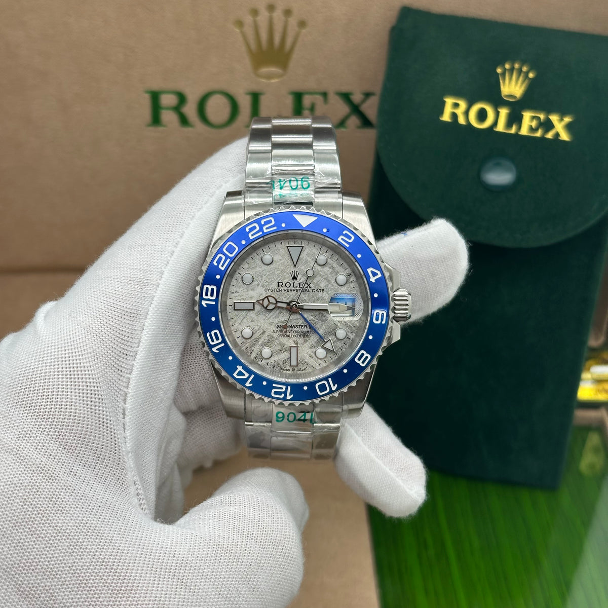 Rolex GMT-Master II “Batman Meteorite Dial” – Stainless Steel (Custom ...