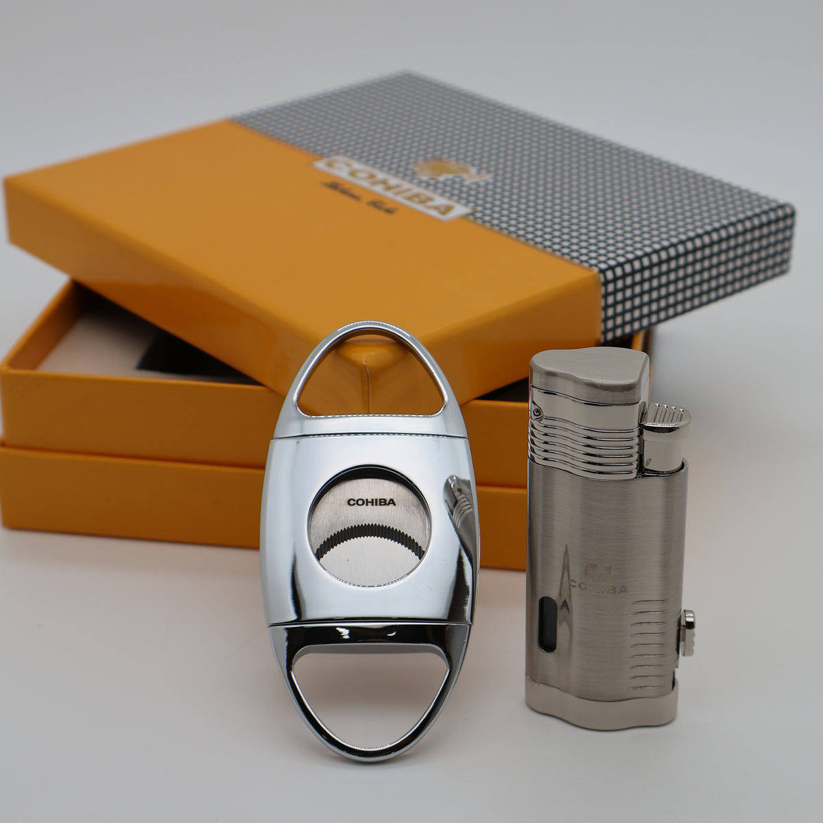 Cohiba Lighter Set — Mr Lilac Leather