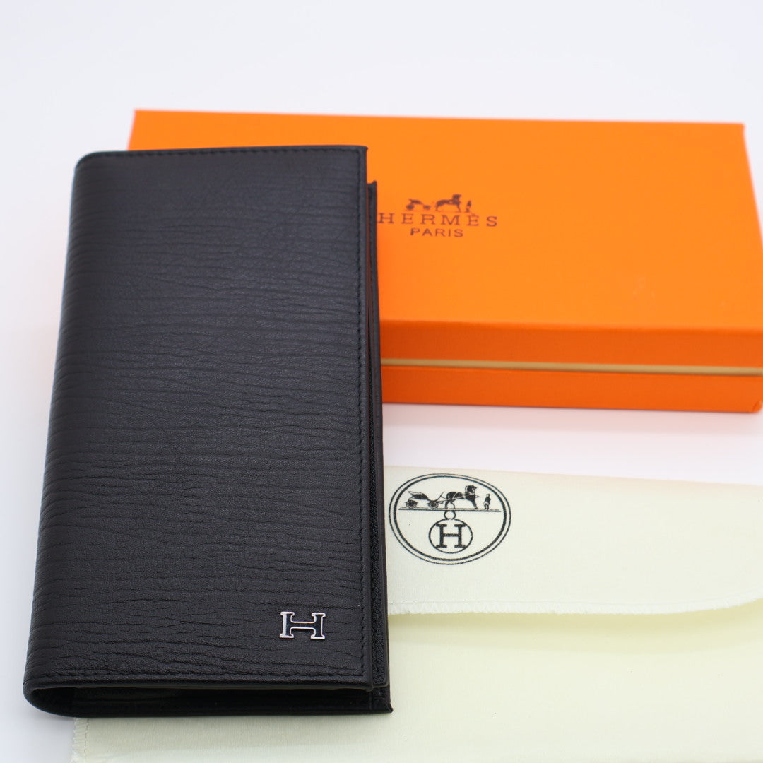 Hermès Genuine Leather Long Wallet — Mr Lilac Leather
