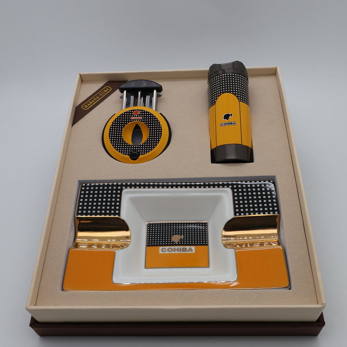 Cohiba Sigar Set — Mr Lilac Leather