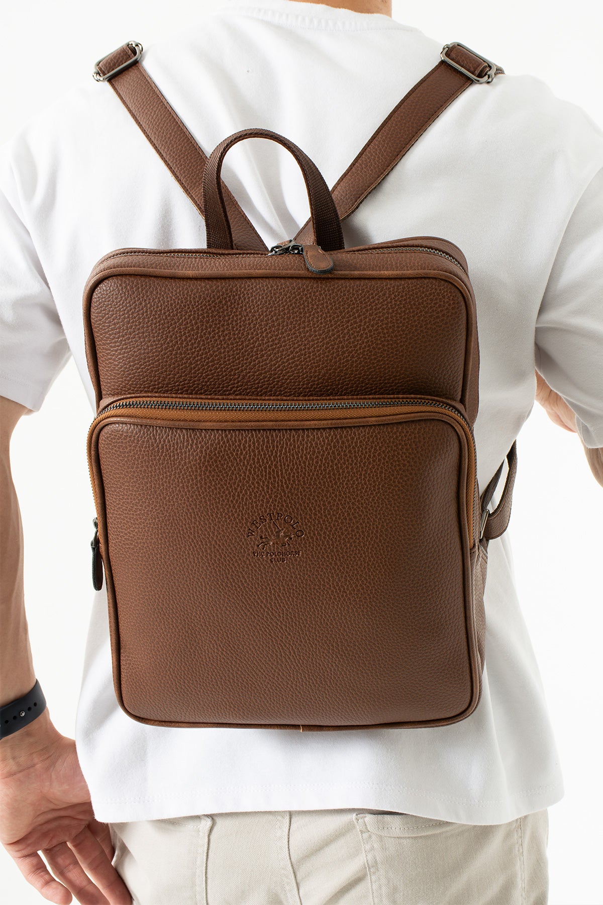 Original West Polo Leather Backpack — Mr Lilac Leather