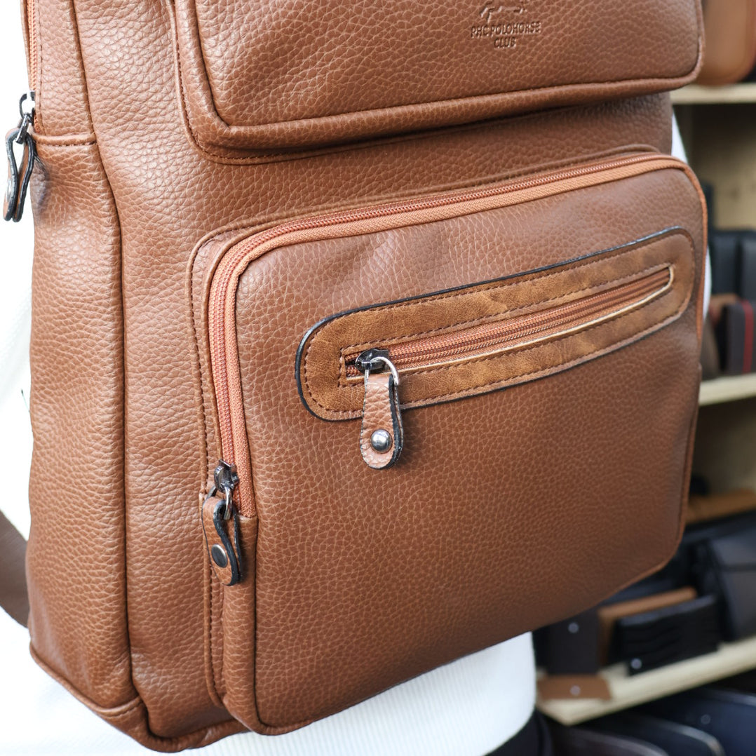 Original West Polo Leather Backpack — Mr Lilac Leather