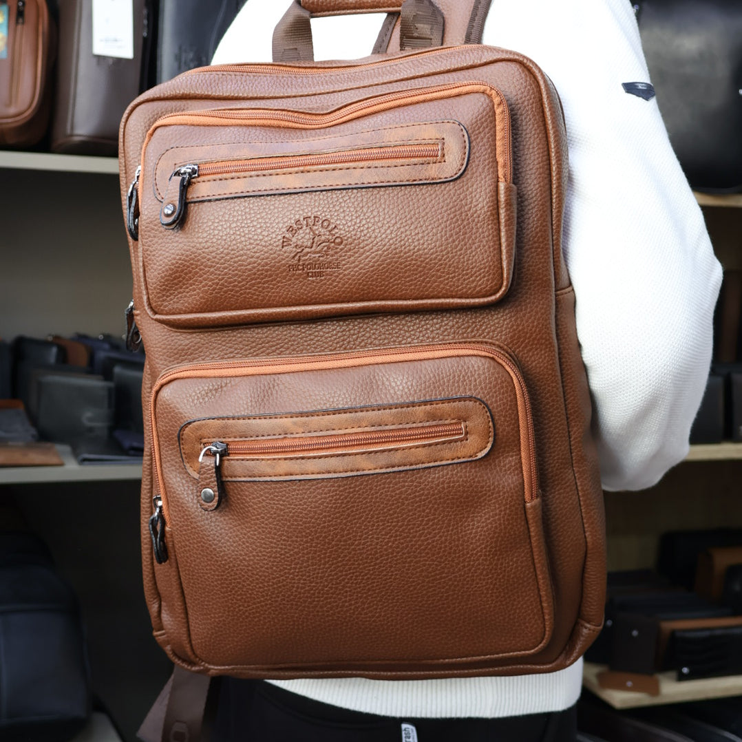 Original West Polo Leather Backpack — Mr Lilac Leather