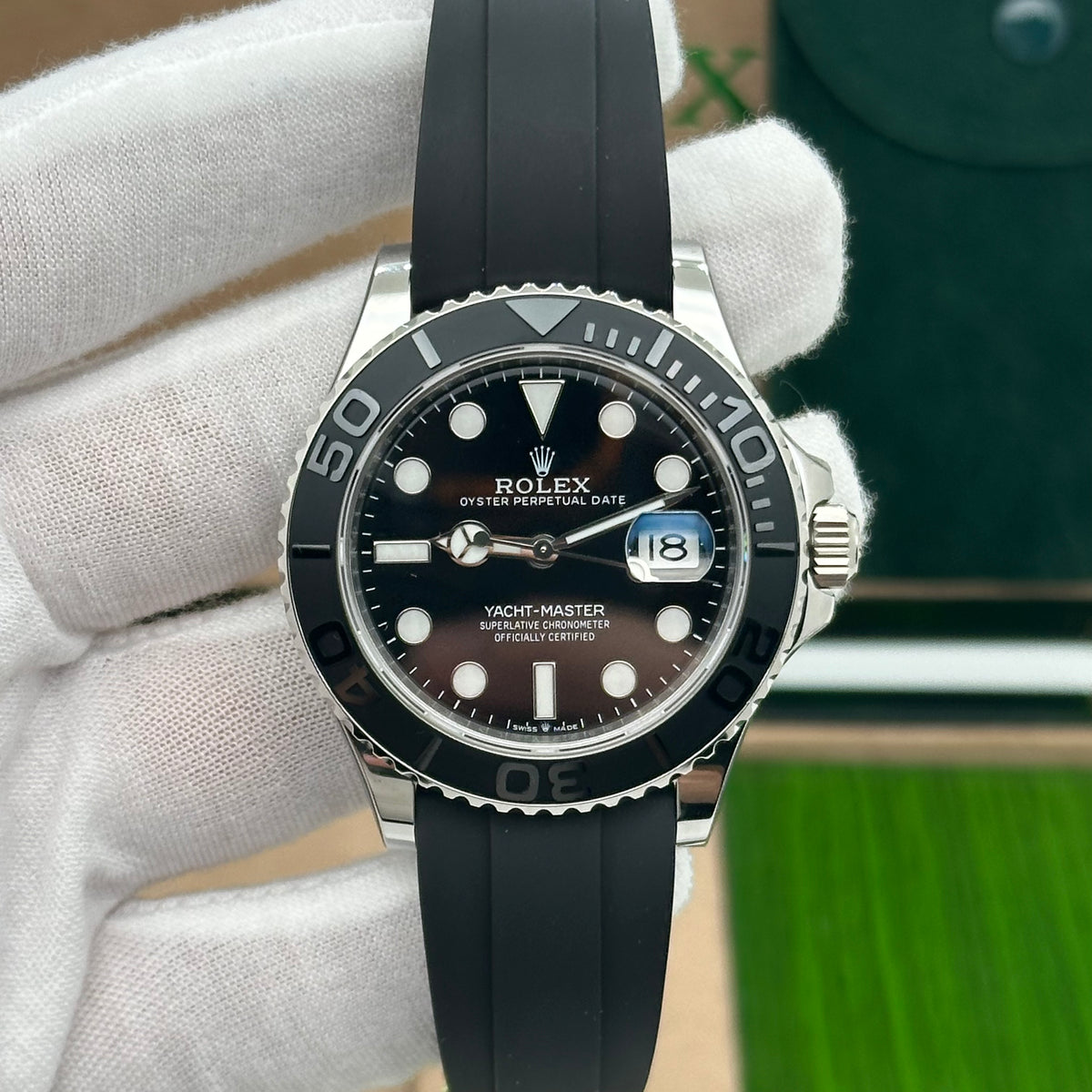 Rolex Yacht-Master 42mm Black Dial – Swiss Super Clone — Mr Lilac Leather
