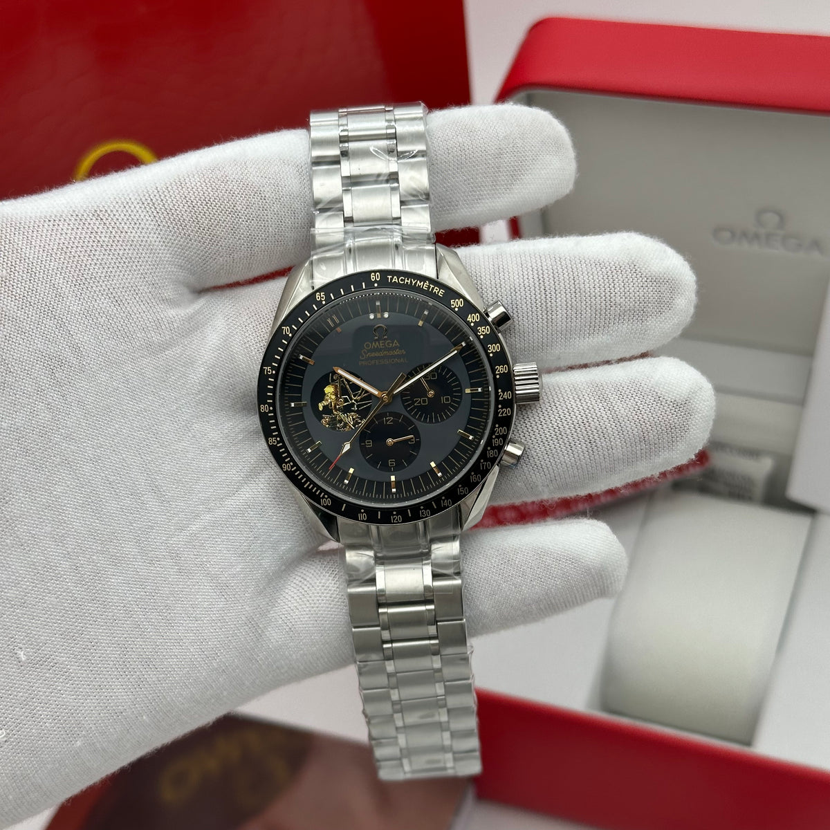 Omega Speedmaster Moonwatch – Open Heart Black Dial Co-Axial Chronogra ...
