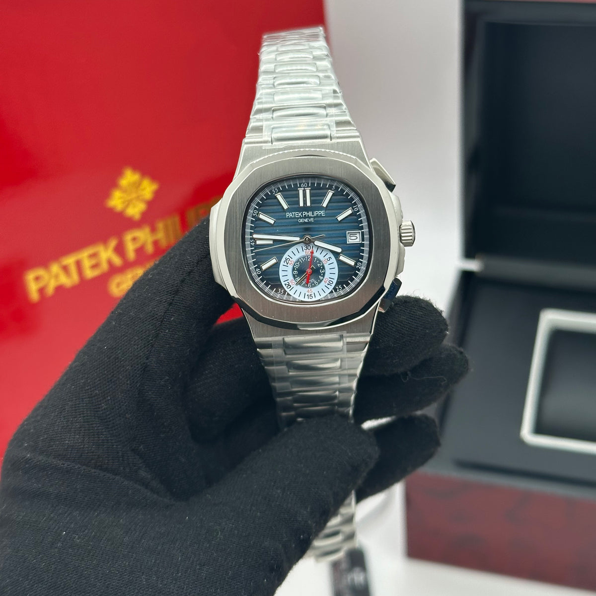 Patek Philippe Sky Moon Tourbillon Nautilus Chronograph — Mr Lilac Leather