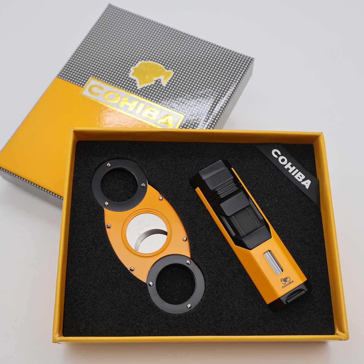 Cohiba Lighter set — Mr Lilac Leather