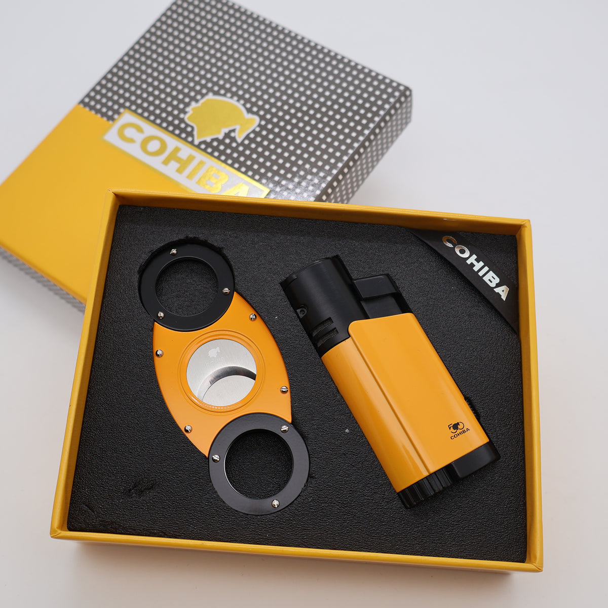 Cohiba Lighter Set — Mr Lilac Leather