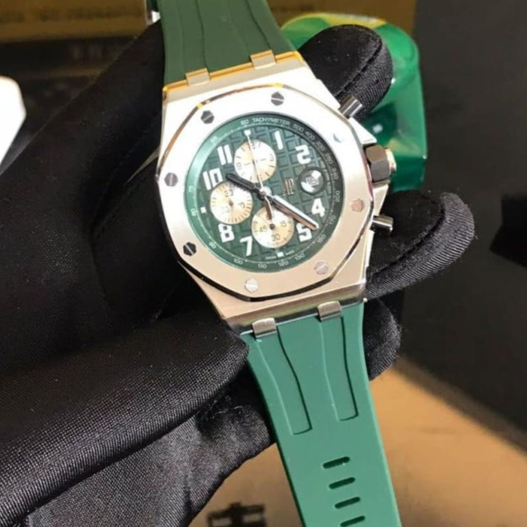 Audemars Piguet Royal Oak Offshore Chronograph Green — Mr Lilac Leather