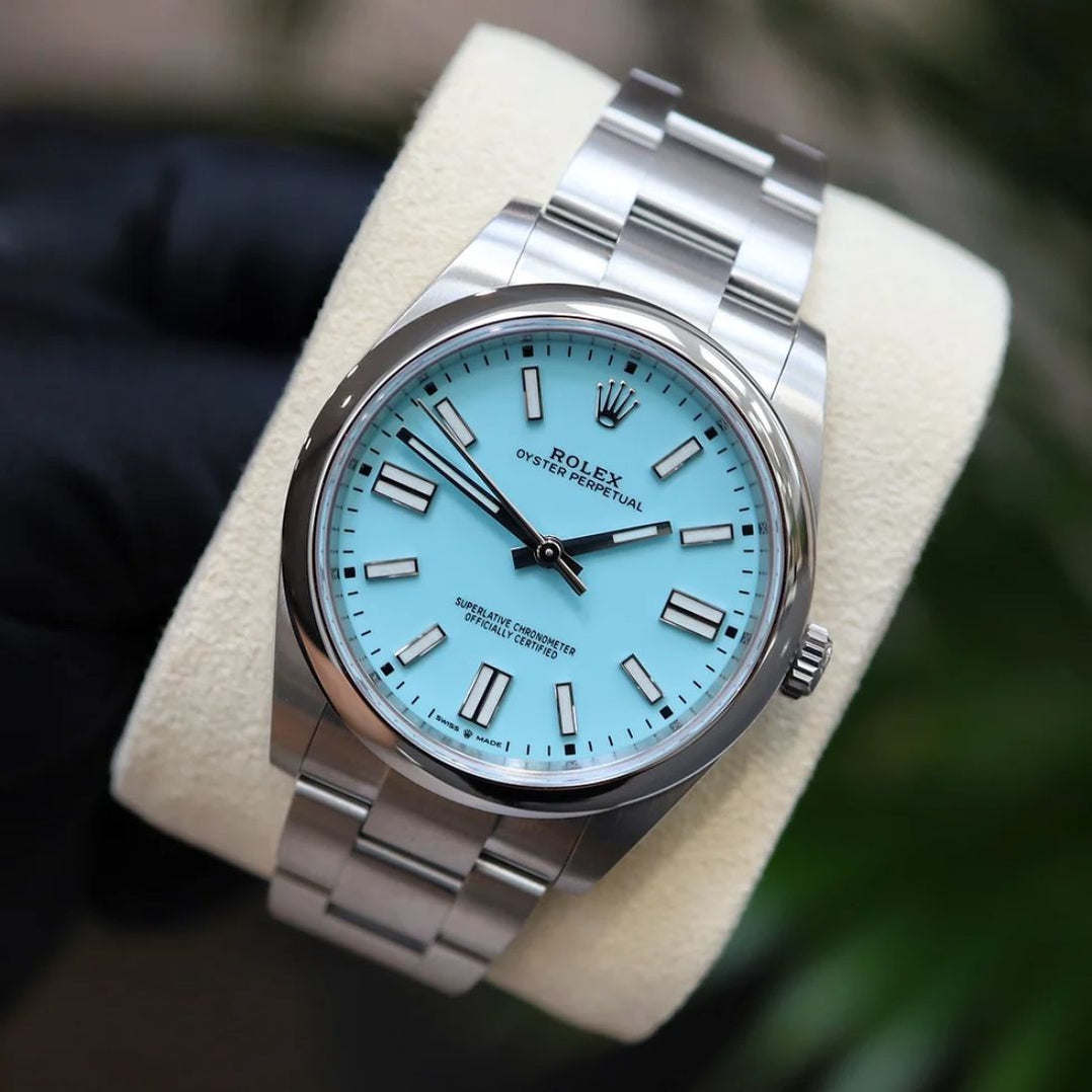 Rolex Oyster Perpetual Blue — Mr Lilac Leather