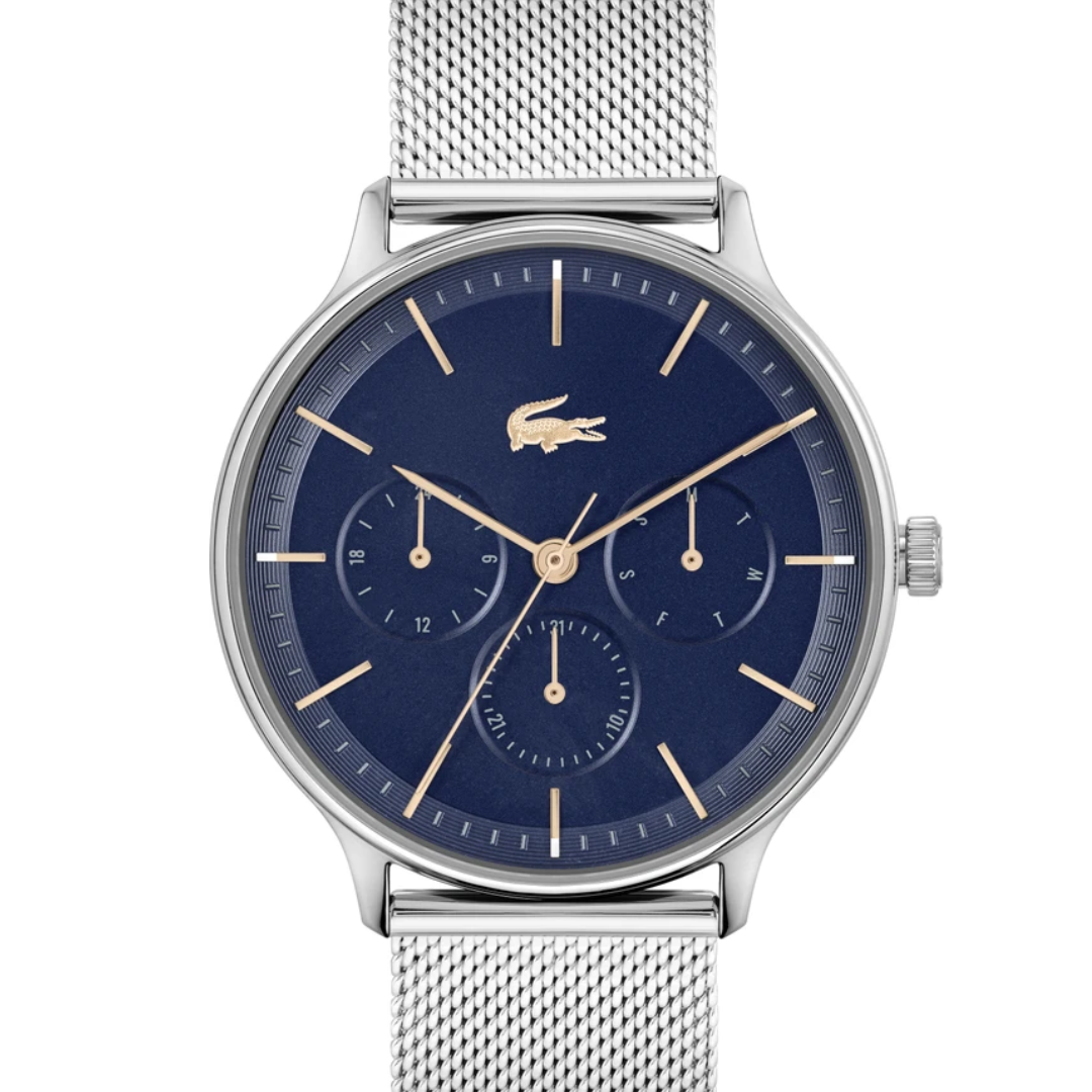 Lacoste Men's Blue Dial Stainless Steel Watch - 2011228 - Authentic ...