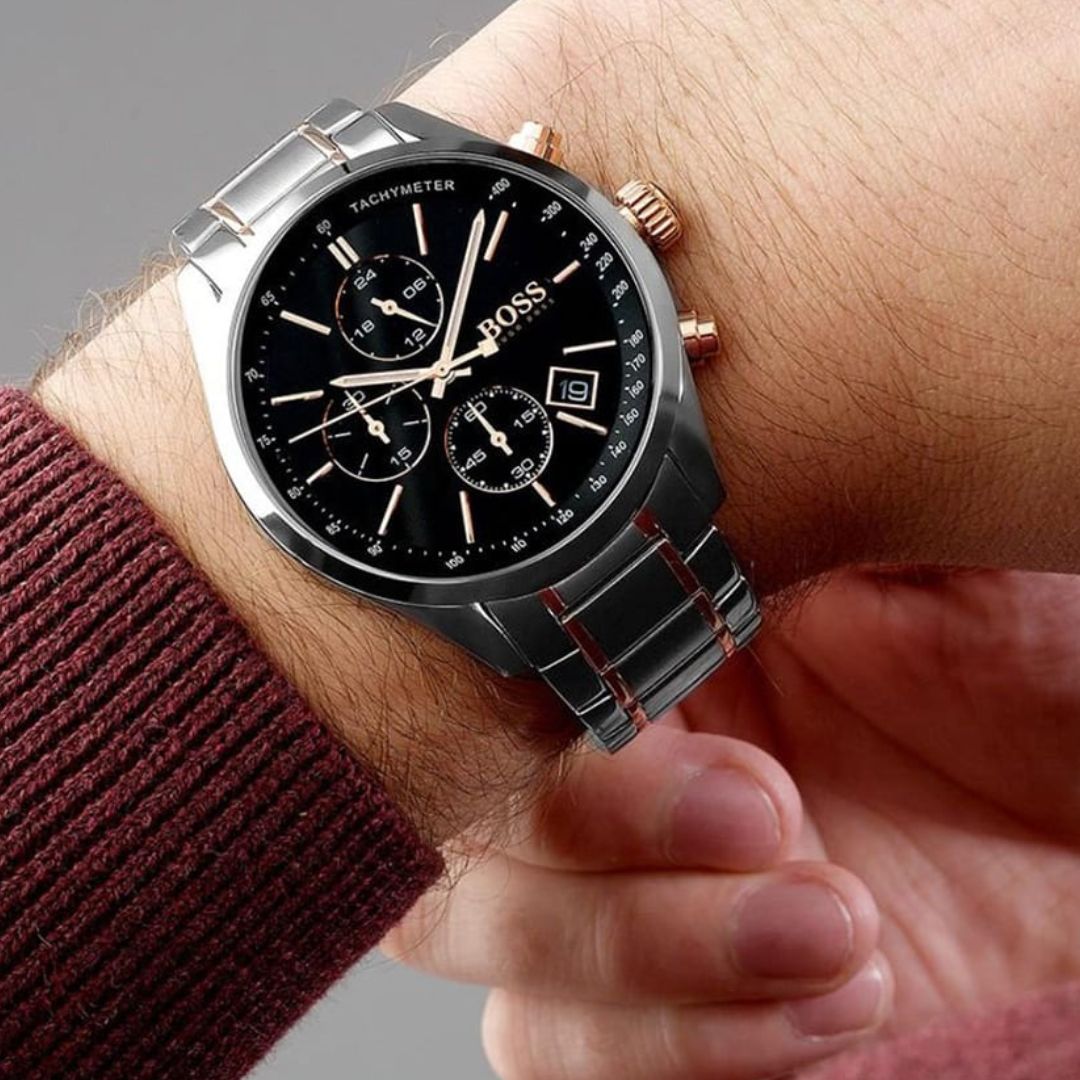 Hugo Boss Grand Prix Chronograph Gents Bracelet Watch 1513473 Authenti ...