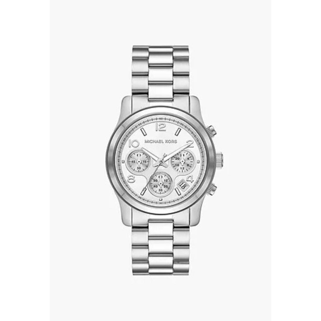 Michael Kors Jetset Runway Chronograph Stainless Steel Case, MK7325 Au ...