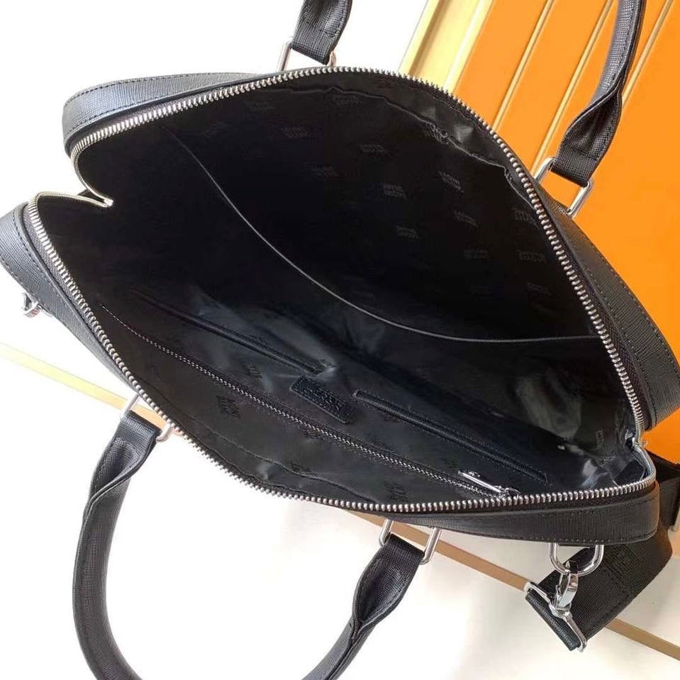 Montblanc Genuine Leather Laptop Bag — Mr Lilac Leather