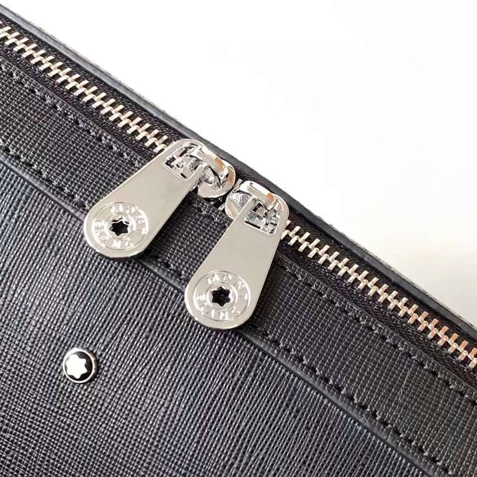 Montblanc Genuine Leather Laptop Bag — Mr Lilac Leather