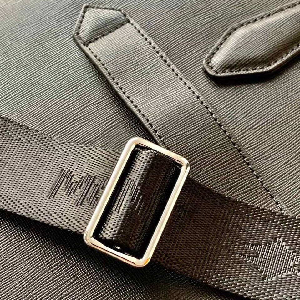 Montblanc Genuine Leather Laptop Bag — Mr Lilac Leather