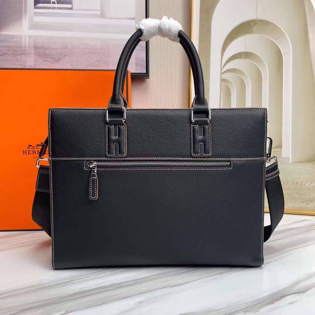 Hermès Genuine Leather Laptop Bag — Mr Lilac Leather
