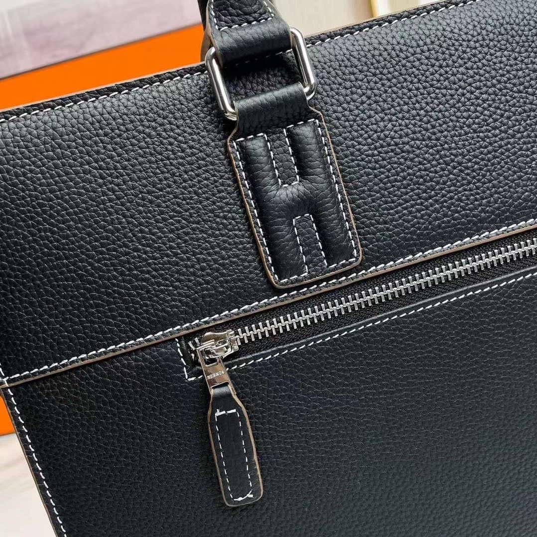Hermès Genuine Leather Laptop Bag — Mr Lilac Leather
