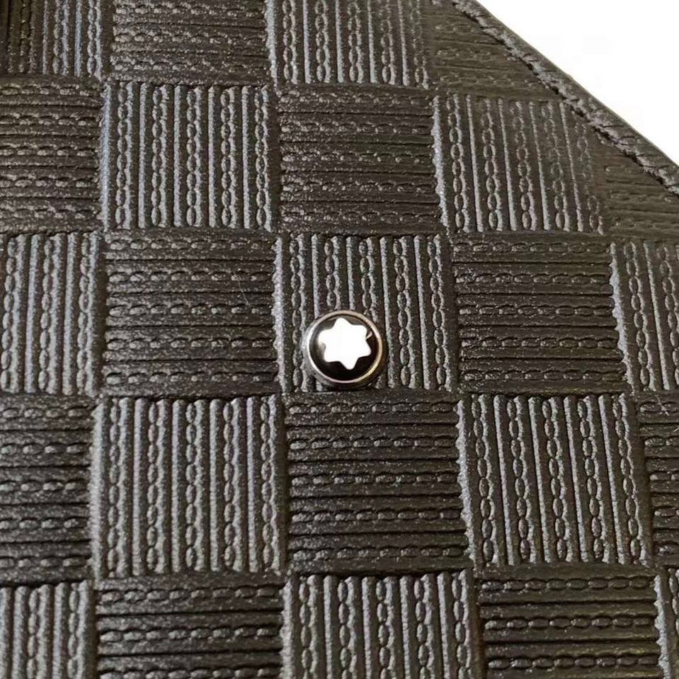 Montblanc Genuine Leather Laptop Bag — Mr Lilac Leather